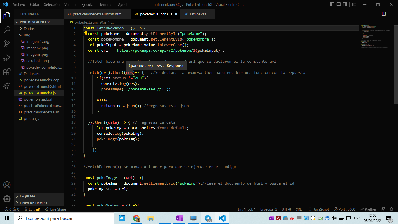 Duda al mostrar nombre en el HTML Pokedex · Discussion #585 · LaunchX ...