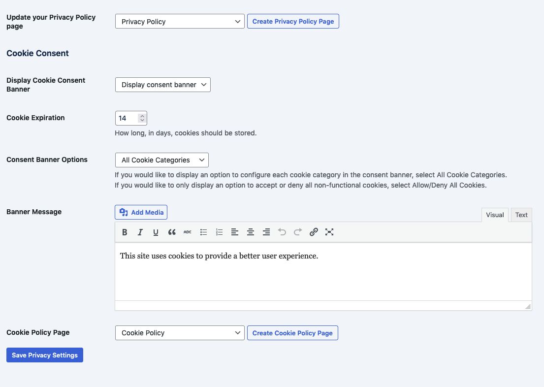 Hide consent admin settings if consent is disabled · Issue #72 · humanmade/altis-consent · GitHub