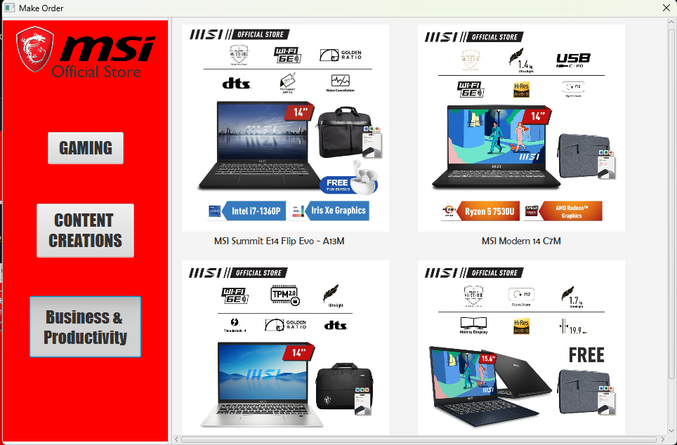 GitHub - Blizzard03/MSI-Official-Store: Java Project-Test