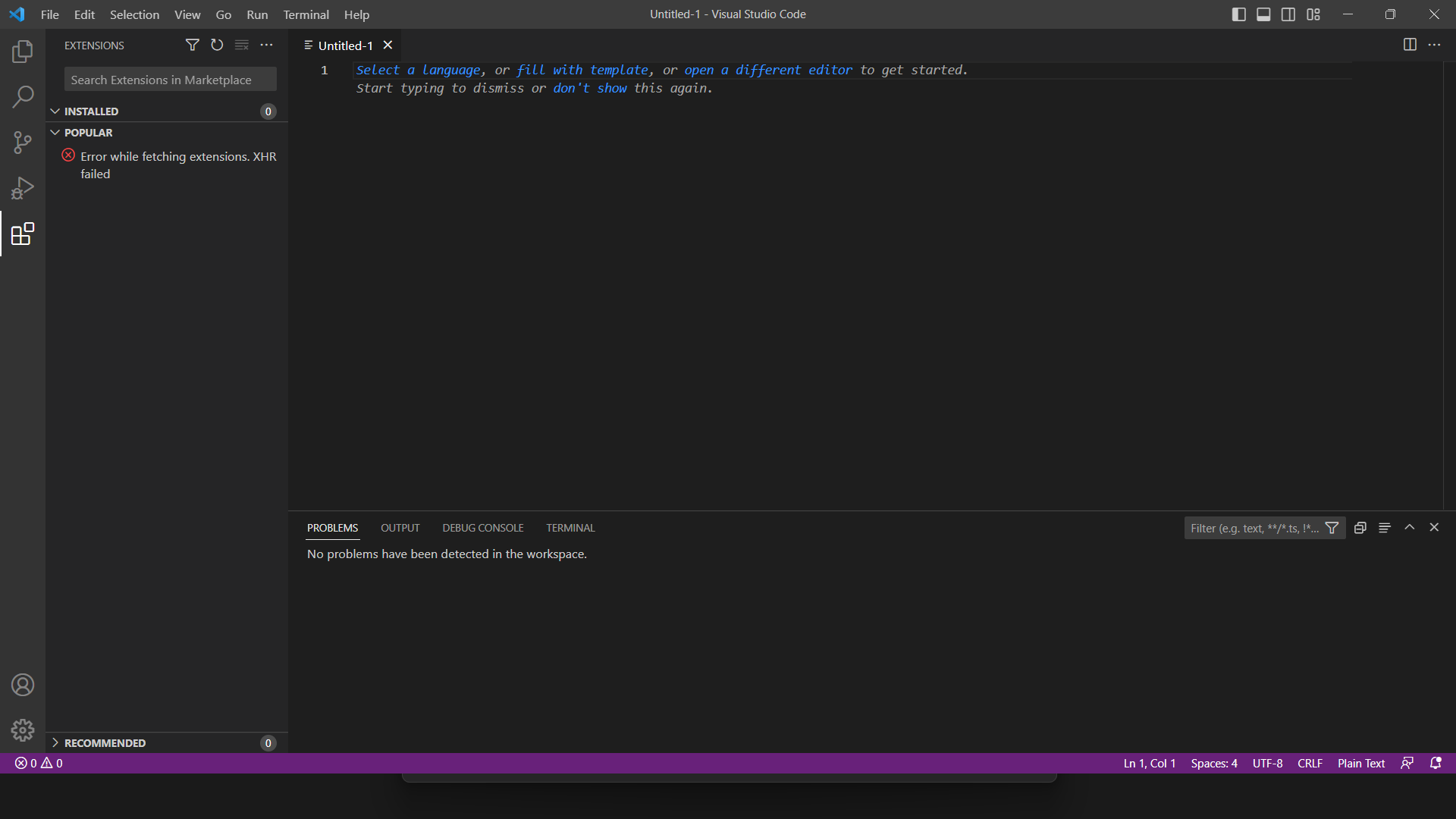 Unable to access Marketplace extensions/uanble to install frameworks · Issue #649 · microsoft ...