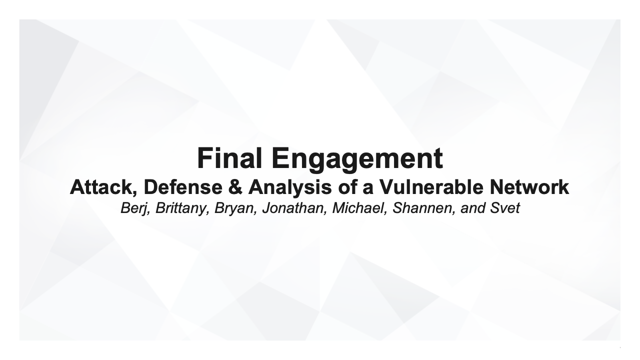 GitHub - MDAStanford/Cyber-Security-Project-3