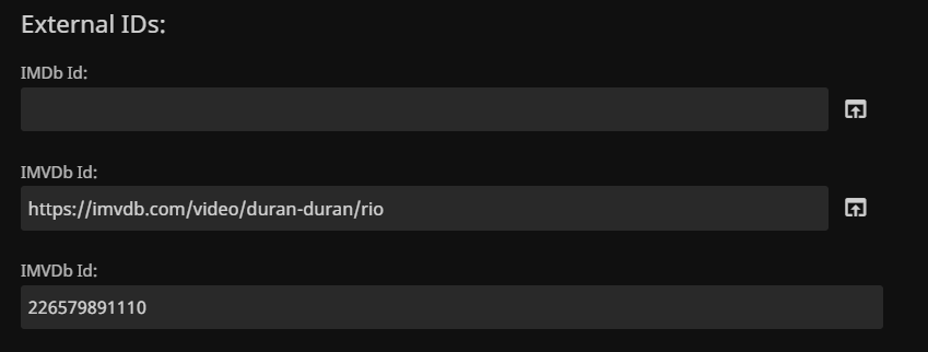 Possible to save external URL to IMVDB? · Issue #5 · jellyfin/jellyfin-plugin-imvdb · GitHub