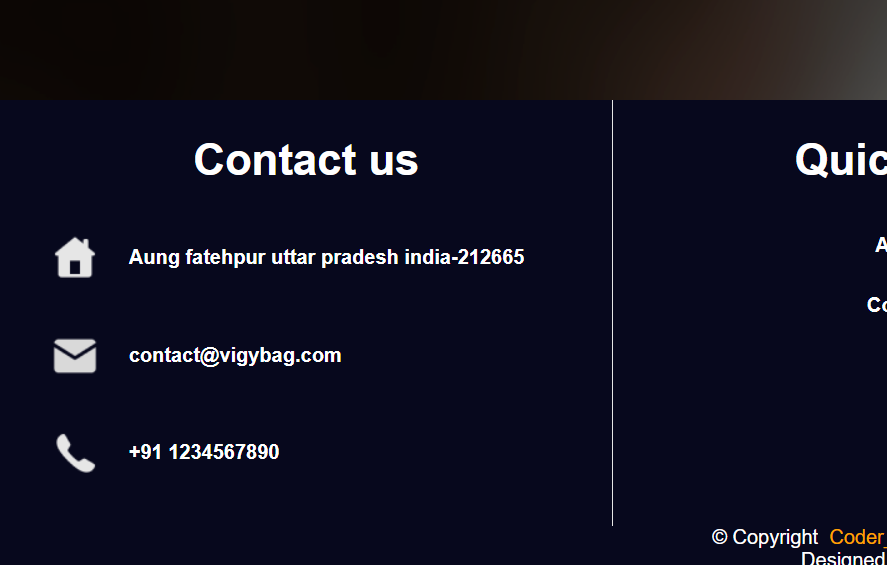 make Contact us section Functional: Interactive Phone Number and Email ...