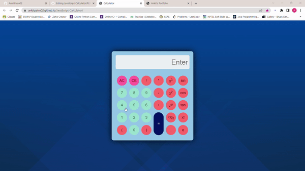 GitHub - AnkitPatro02/JavaScript-Calculator: This is a Scientific HTML,CSS & JavaScript ...