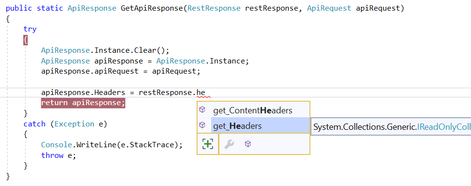 Unable to get the Headers, content, ContentHeaders and Cookies from the Response Base function ...