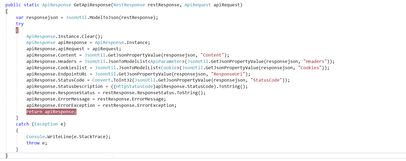 Unable to get the Headers, content, ContentHeaders and Cookies from the Response Base function ...