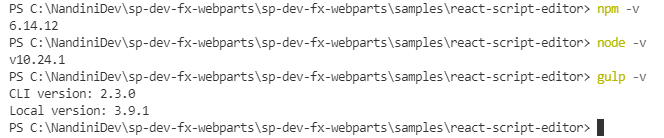 React-script-editor: Task 'serve' is not in your gulpfile · Issue #2239 · pnp/sp-dev-fx-webparts ...