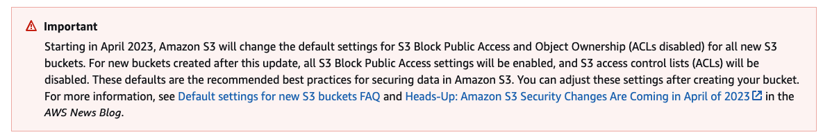 Error creating the deployment bucket since April 2023 (AWS breaking change) · Issue #11936 ...