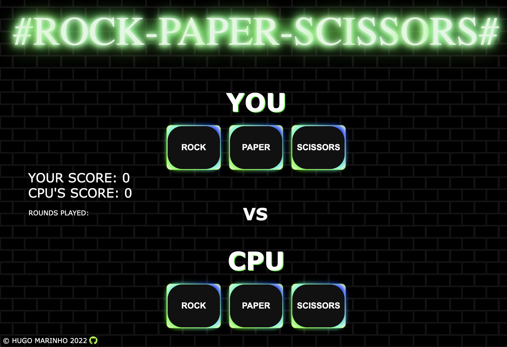 GitHub - hugompt/PROJECT_ROCK_PAPER_SCISSORS: PROJECT: ROCK PAPER SCISSORS