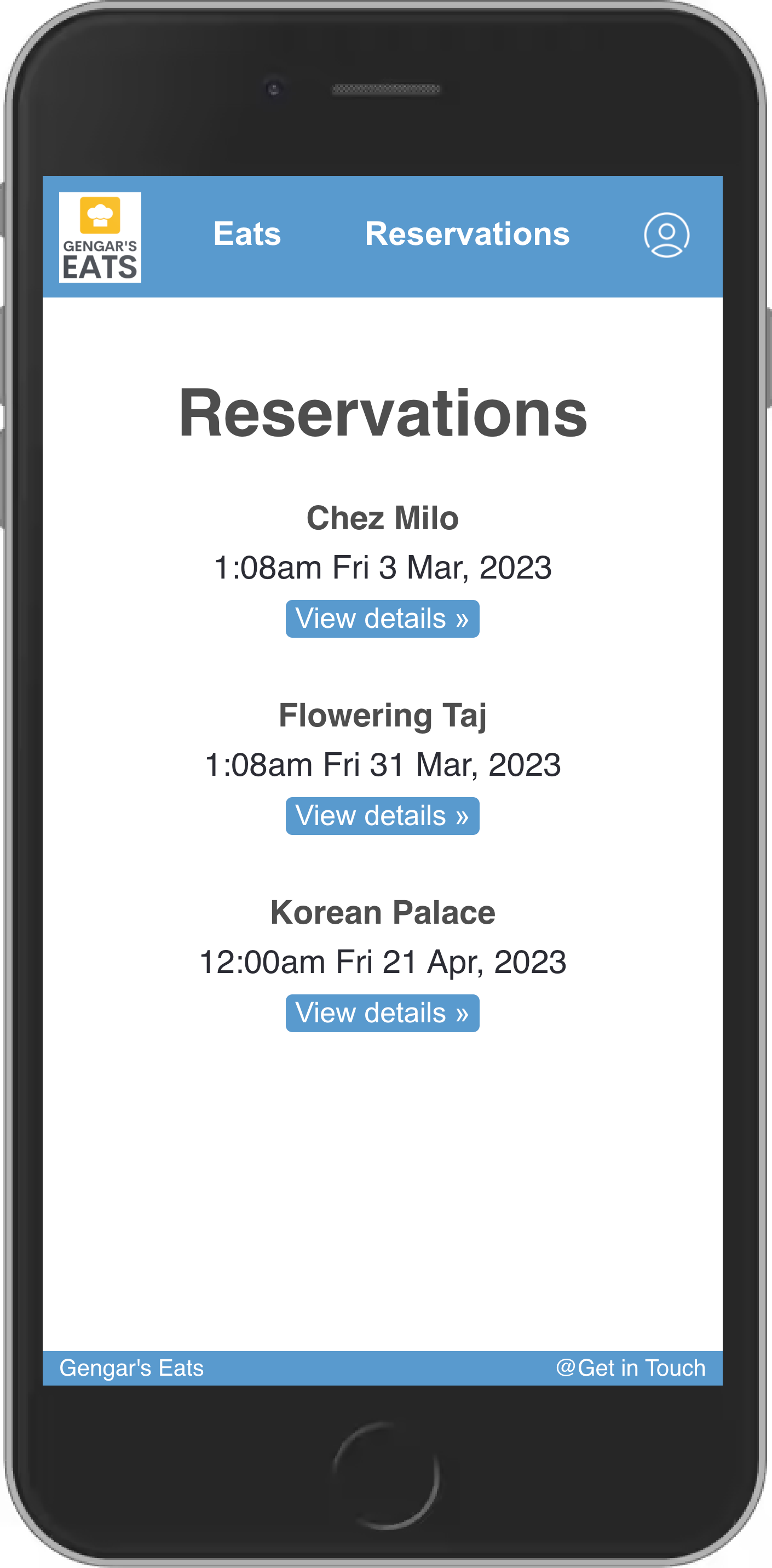 GitHub - scooterseoul/gengars-eats-reservations: Restaurant Reservations
