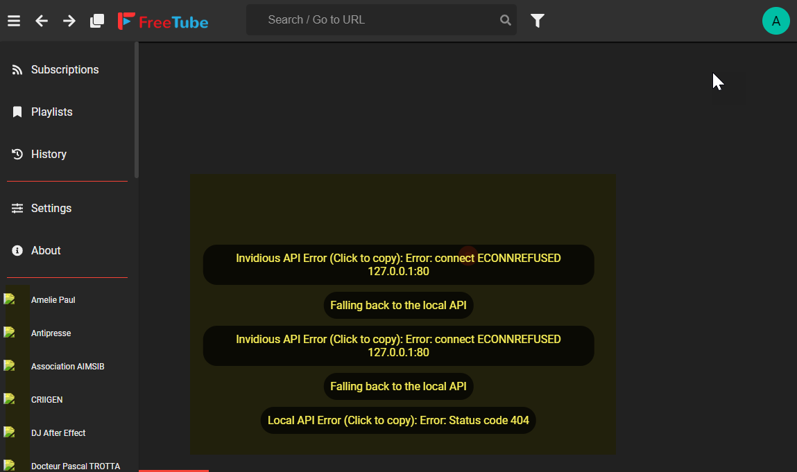 [Bug]: error of API invidious · Issue #2055 · FreeTubeApp/FreeTube · GitHub