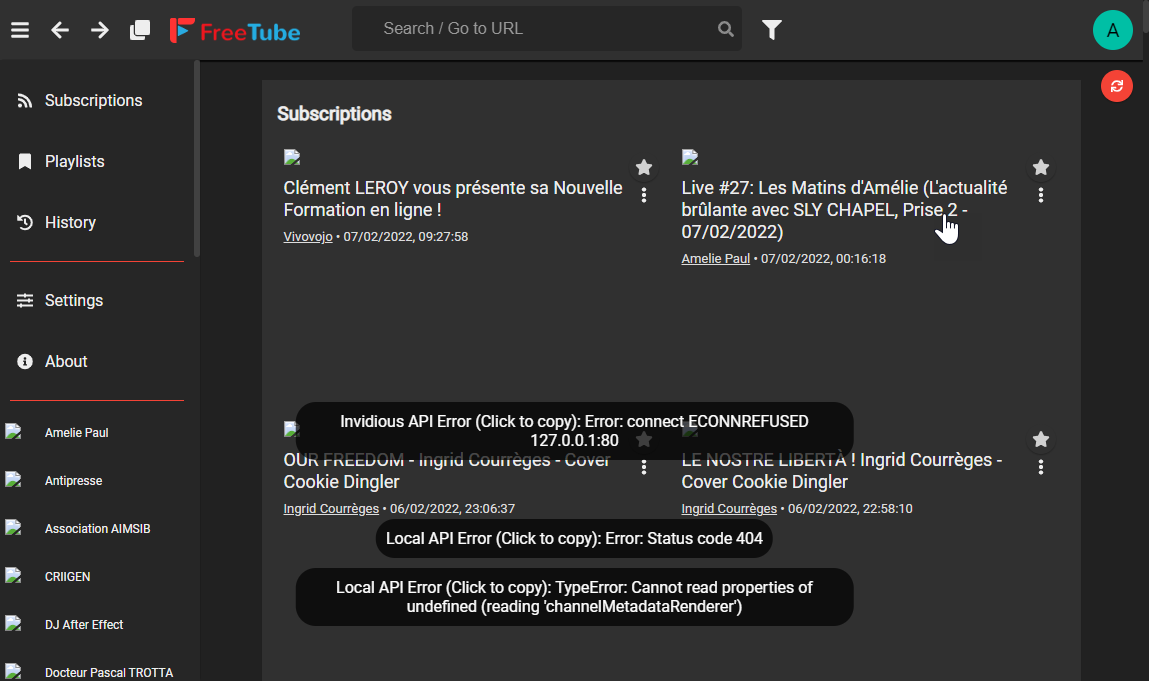 [Bug]: error of API invidious · Issue #2055 · FreeTubeApp/FreeTube · GitHub