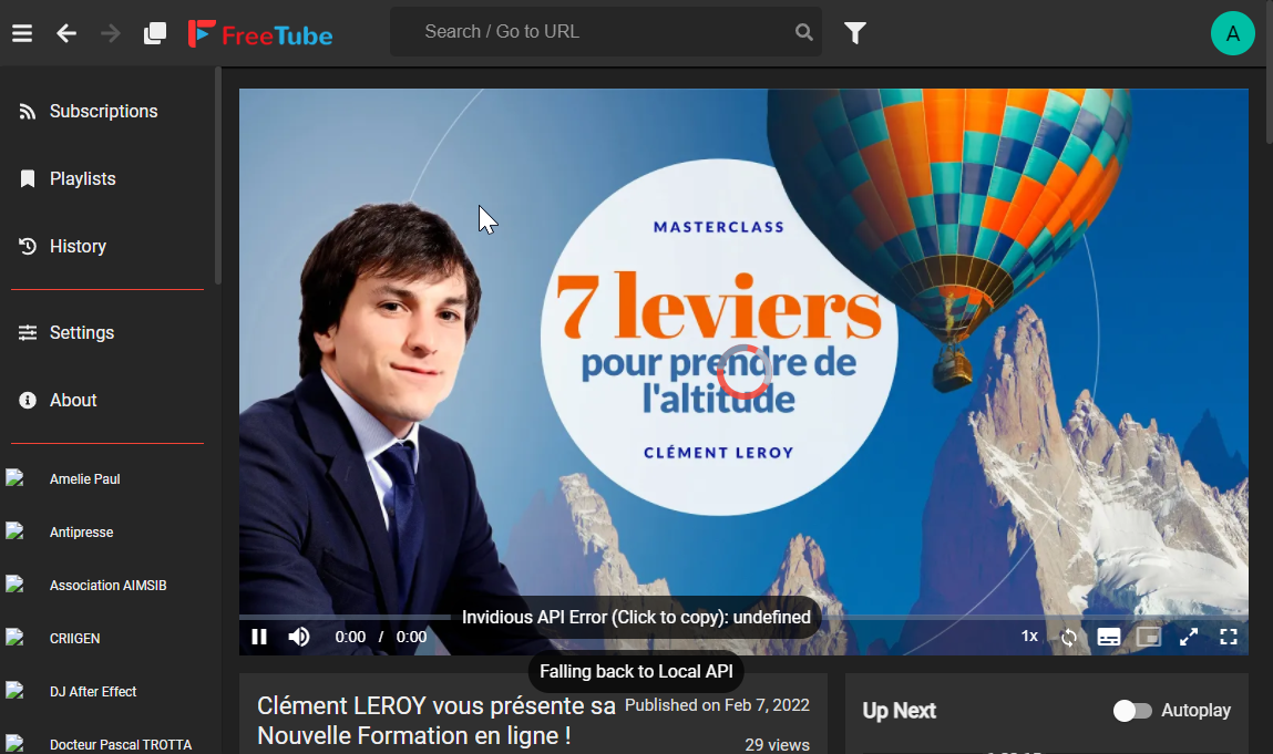 [Bug]: error of API invidious · Issue #2055 · FreeTubeApp/FreeTube · GitHub