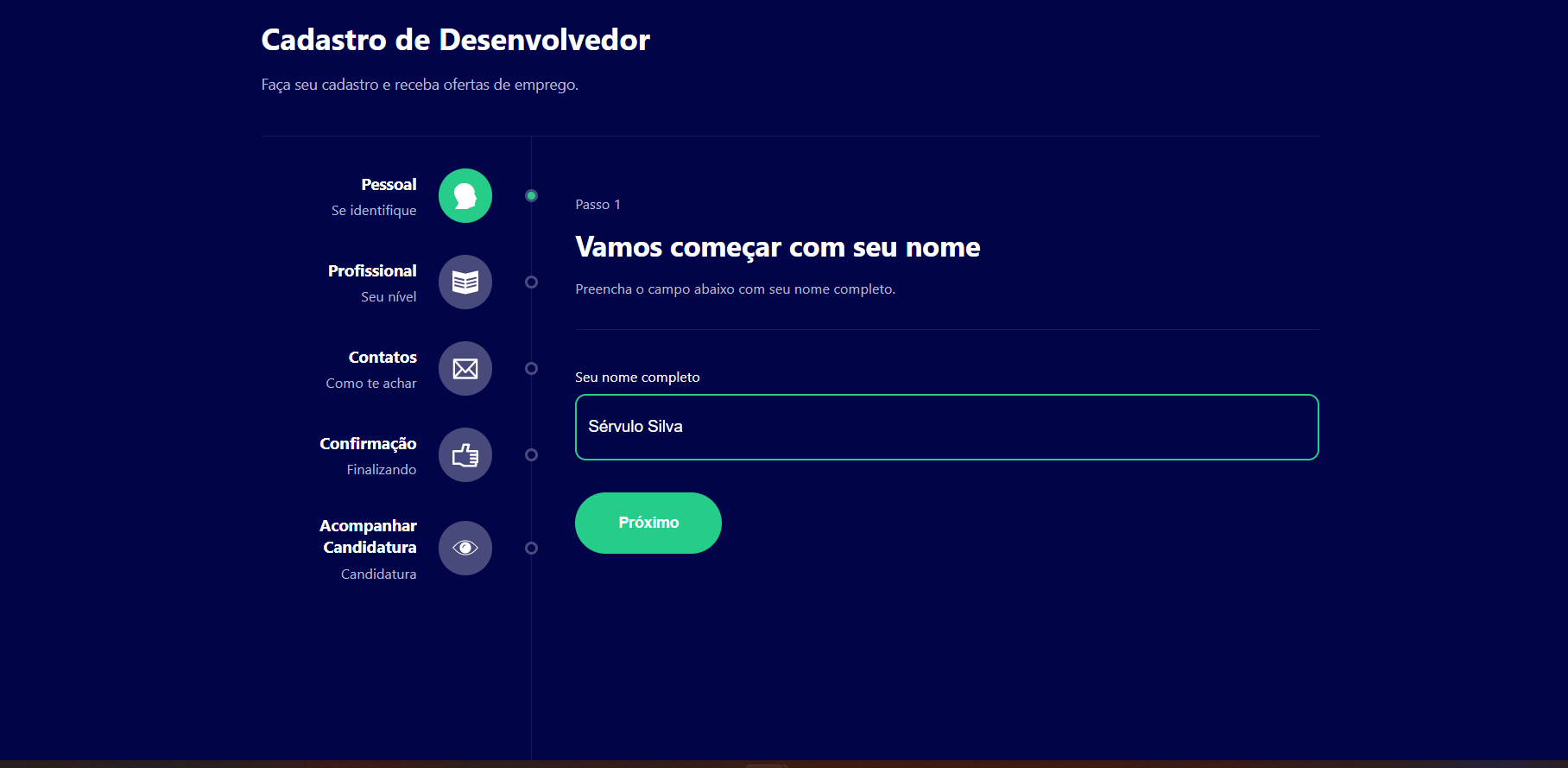 GitHub - servuloccsilva/multistepform-back