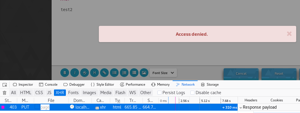 When trying to edit profile while silenced, a blank text box appears ...