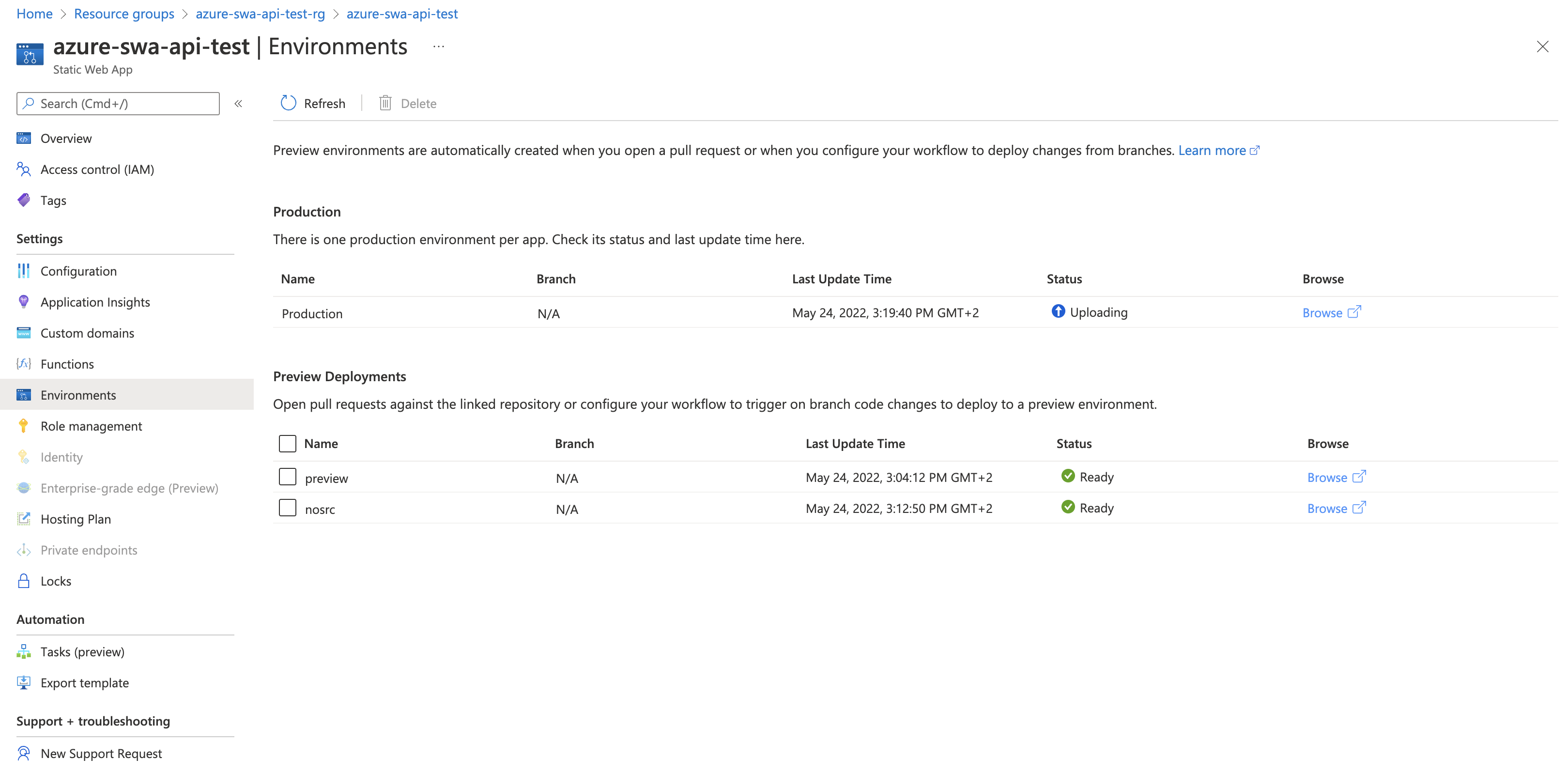 Invalid environment value deploys to production · Issue #508 · Azure/static-web-apps-cli · GitHub