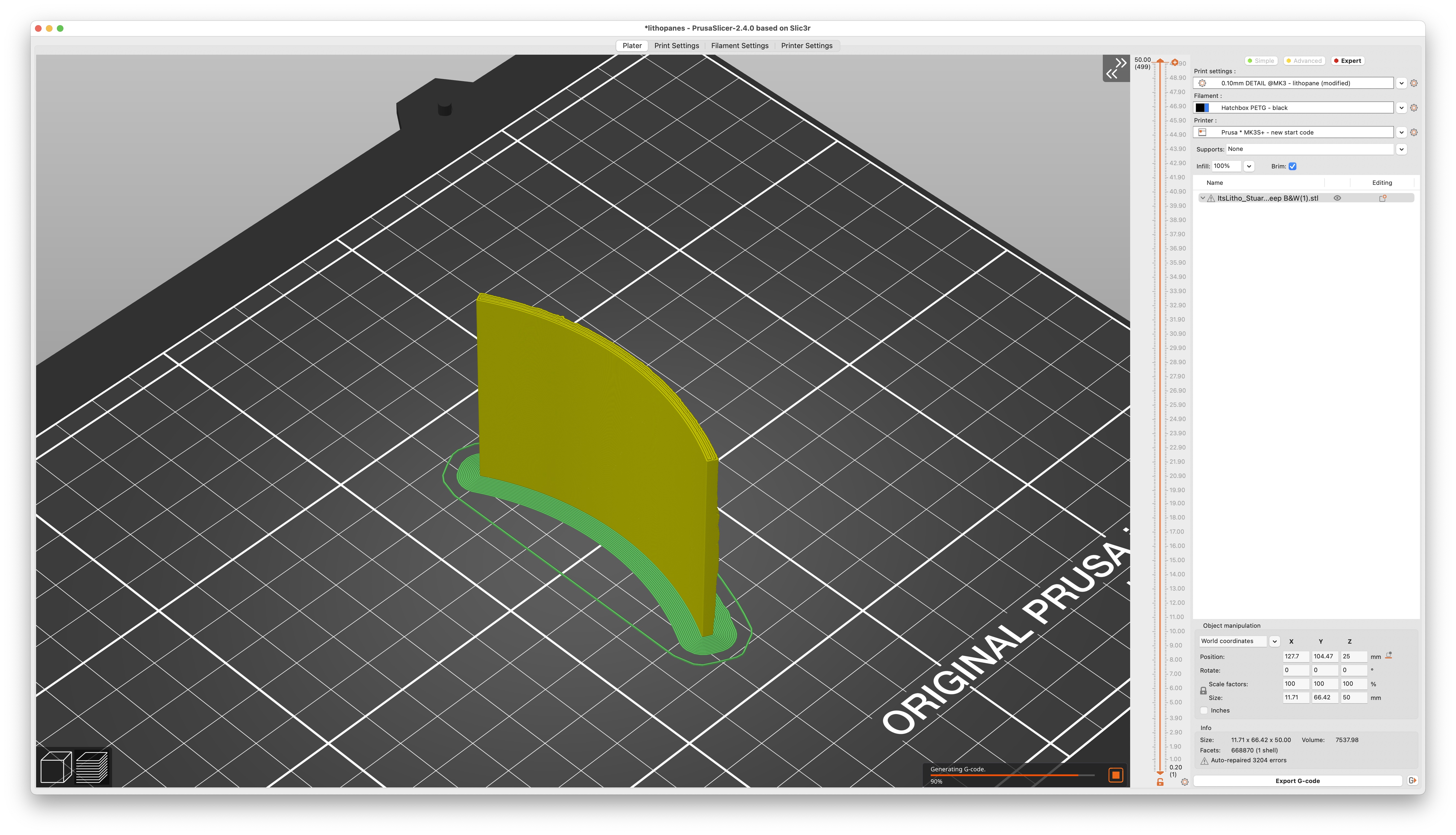 Brim and skit dissapear after slicing for tall object · Issue #7890 · prusa3d/PrusaSlicer · GitHub