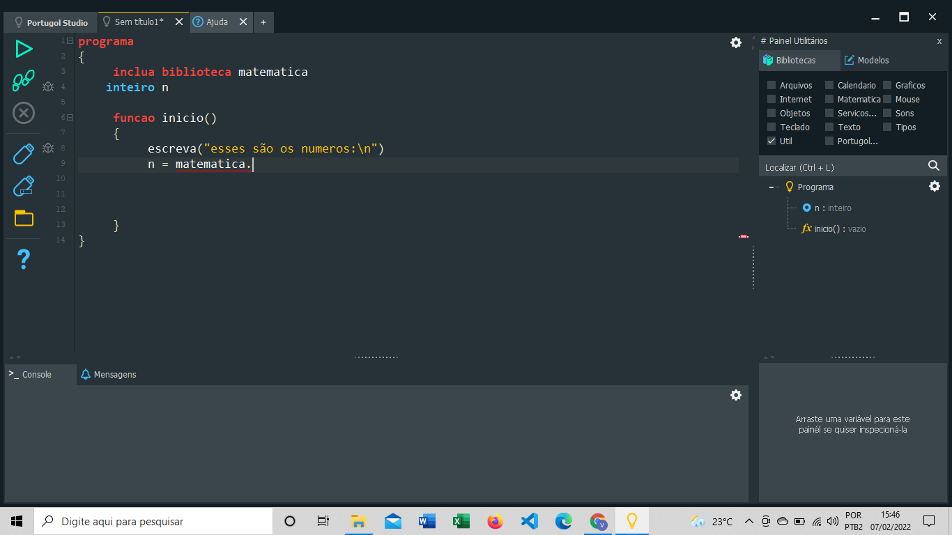bug no portugol · Issue #1020 · UNIVALI-LITE/Portugol-Studio · GitHub