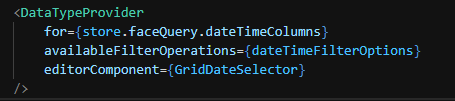 Grid - Rendering custom components in filter header area based on user selected FilterOperation ...