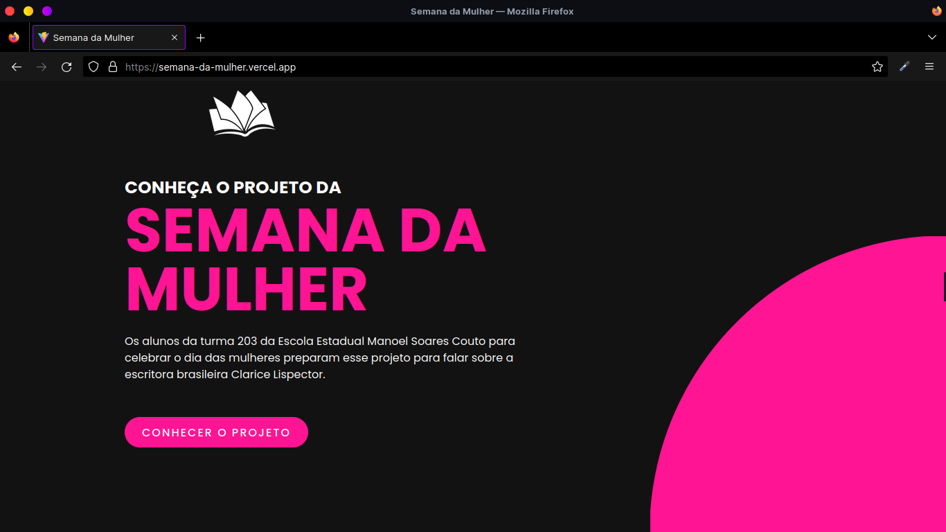 GitHub - ZeR0vi/semana-da-mulher