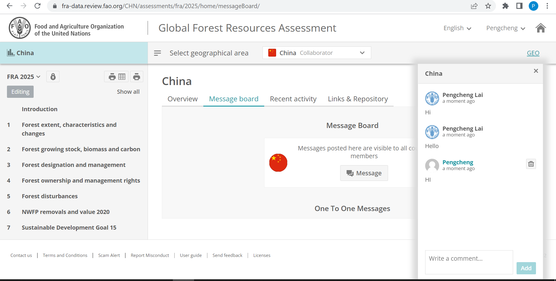 Errors in message board · Issue #1916 · openforis/fra-platform · GitHub
