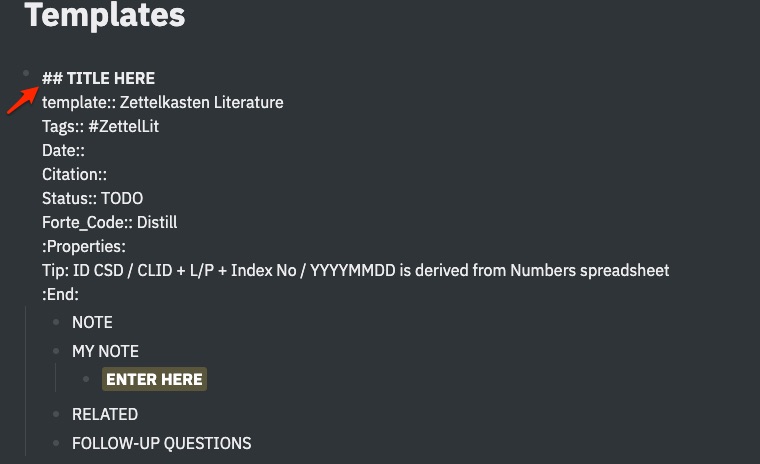 New error with the markdown header ## symbol, Logseq believes you are creating a page tag rather ...