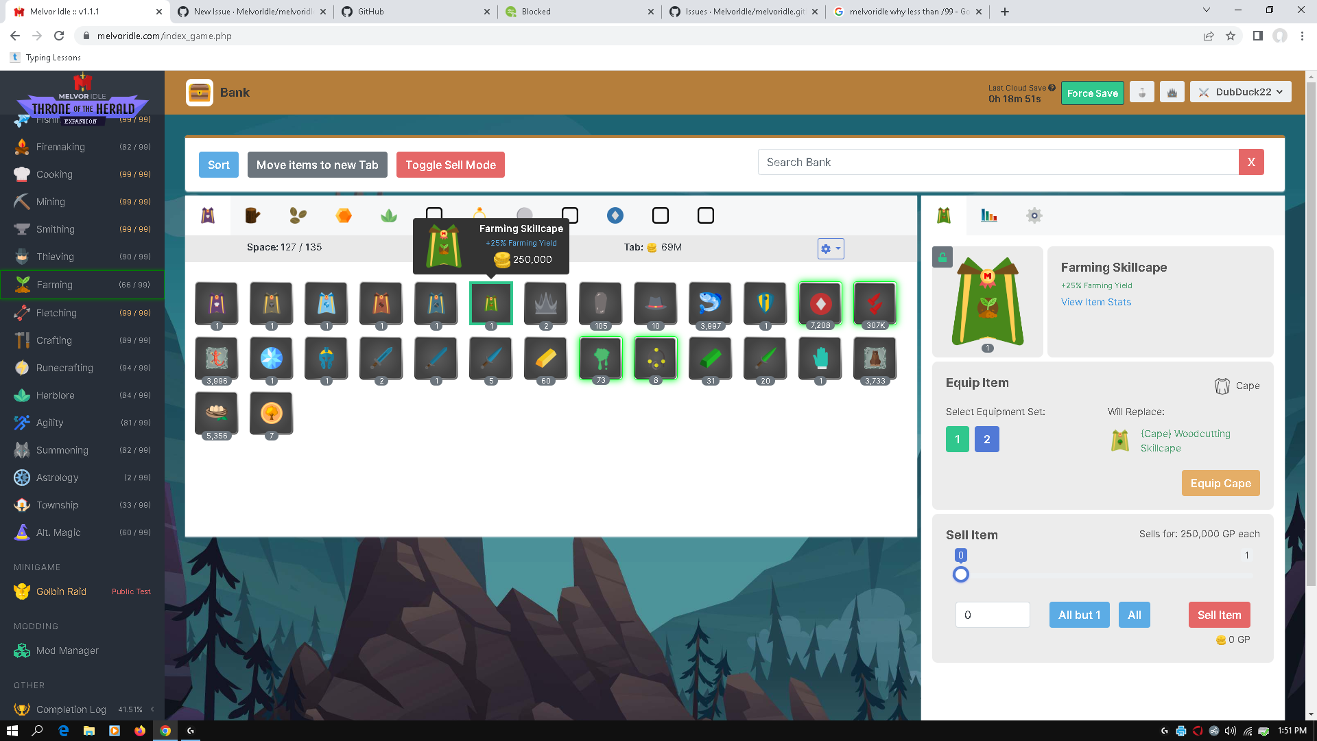 [bug] Missing Farming Levels · Issue 3117 · Melvoridle · Github