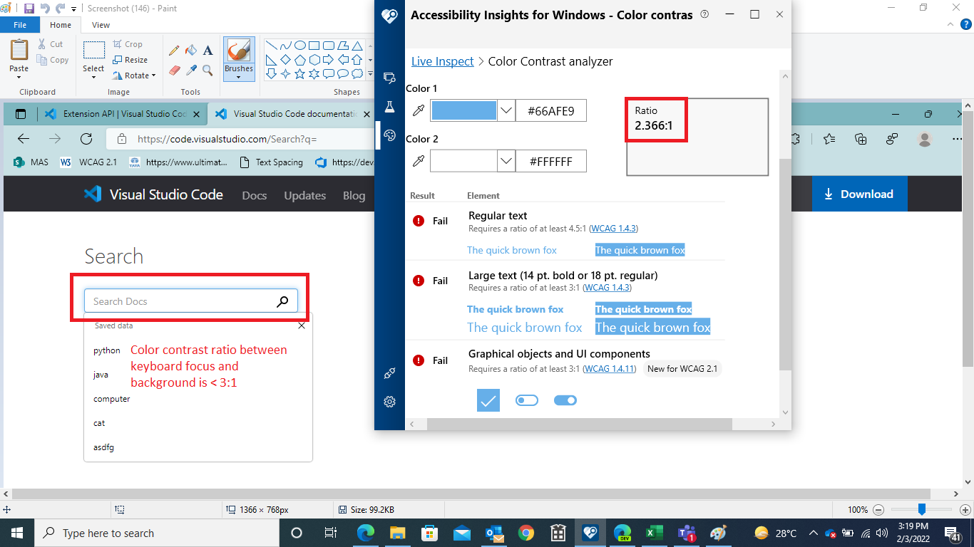 A11y_Code.visualstudio.com_Visual studio Search page_Search text field_Non text contrast: For ...