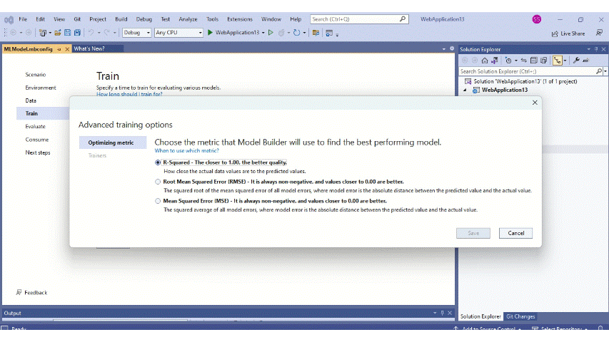 A11y_Model Builder_Train_Advance Training Options_Usability: Screen reader is not reading the ...