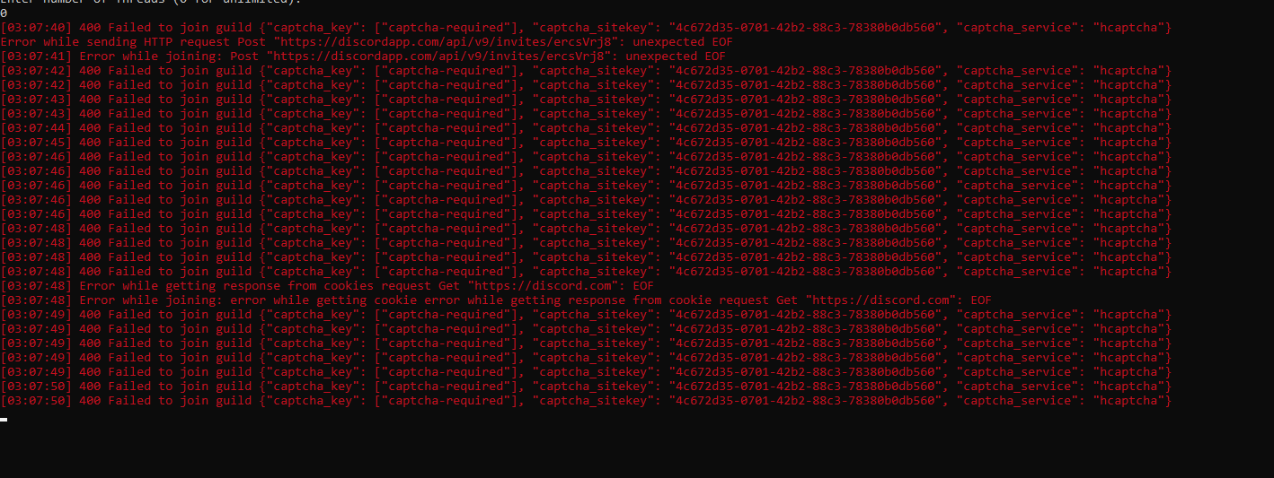 Error 400 H Captcha · Issue 188 · V4nsh4jdiscord Mass Dm Go · Github 