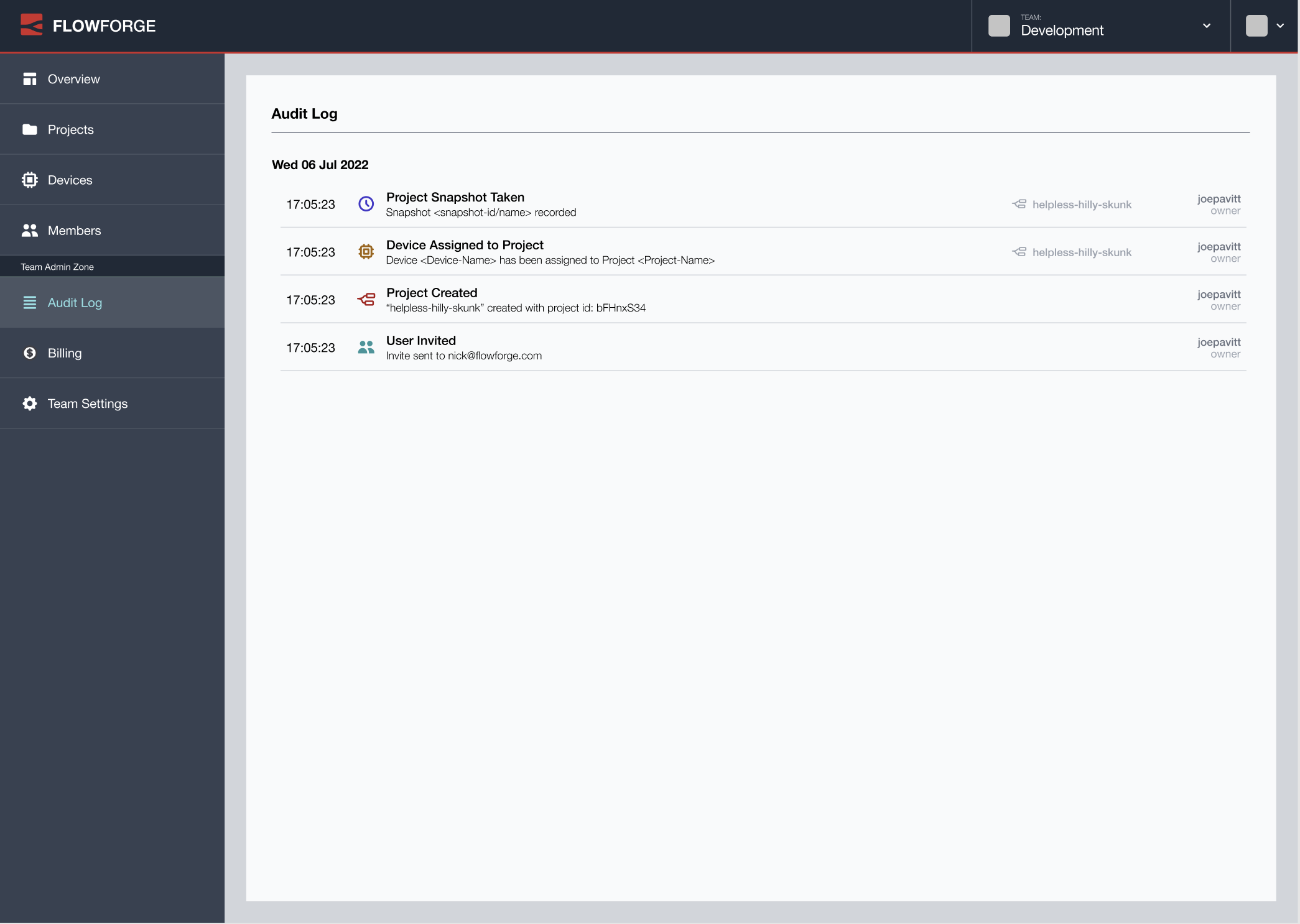 Audit Log presentation · Issue #428 · FlowFuse/flowfuse · GitHub