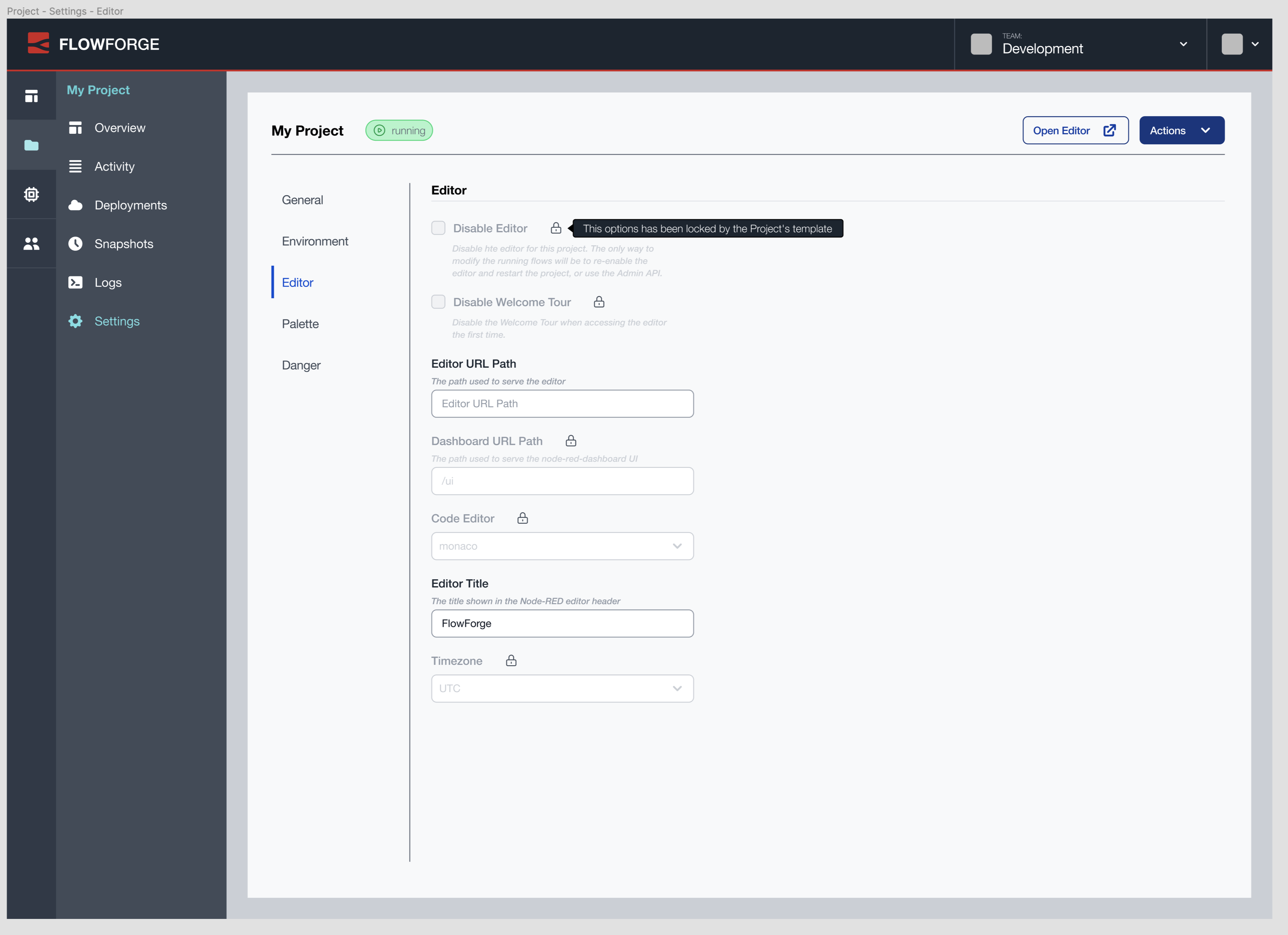 Improve Template creation & Edit Project Settings UX · Issue #1041 · FlowFuse/flowfuse · GitHub