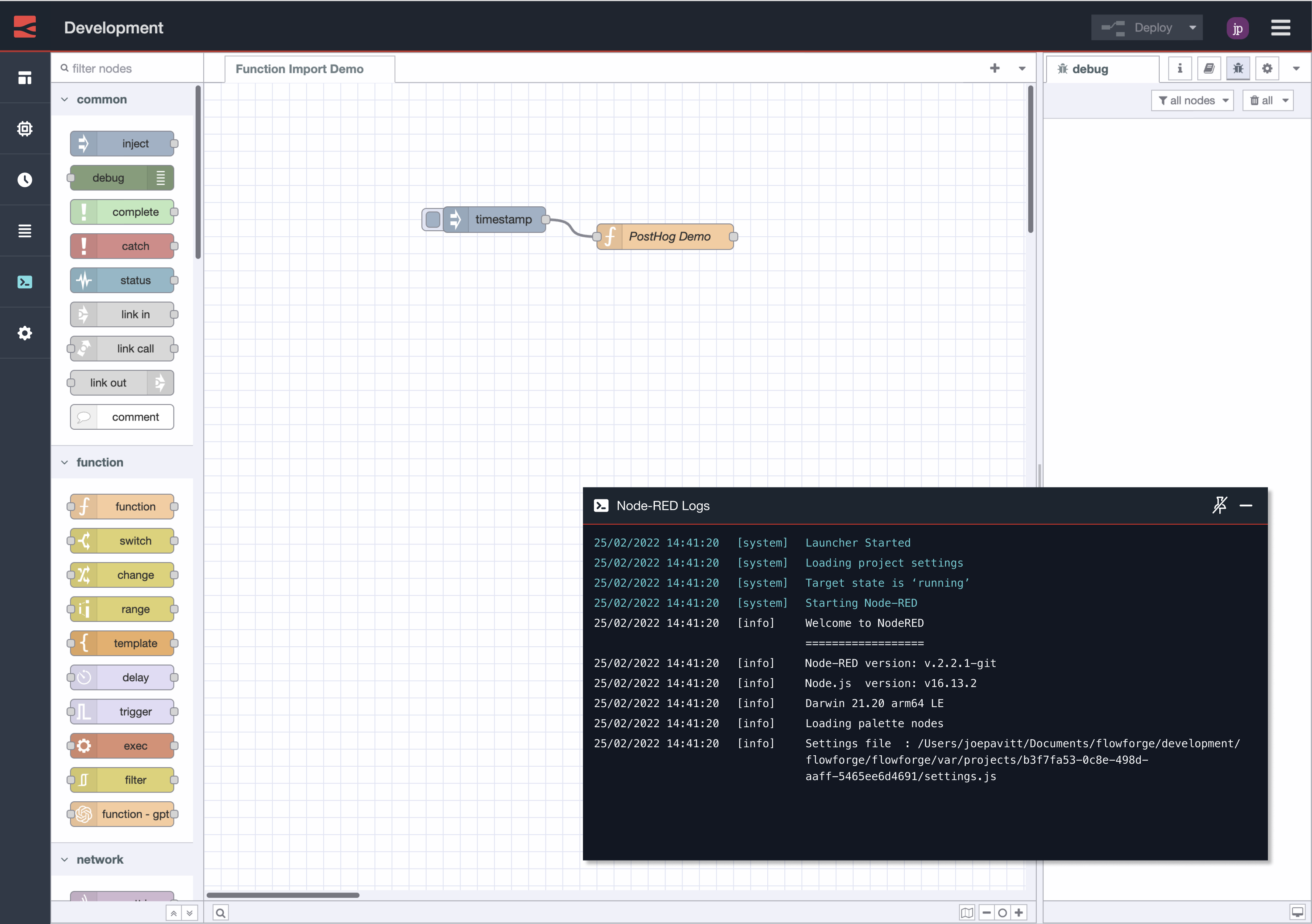 Immersive Node-RED experience; merge interface into FlowForge · Issue ...