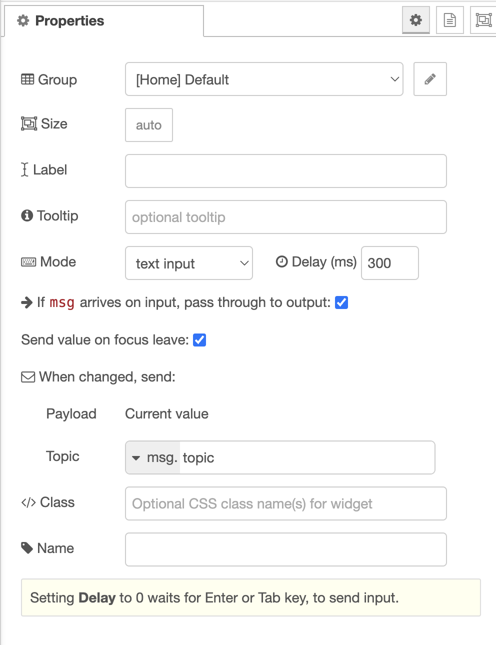Widget: Text Input · Issue #39 · FlowFuse/node-red-dashboard · GitHub