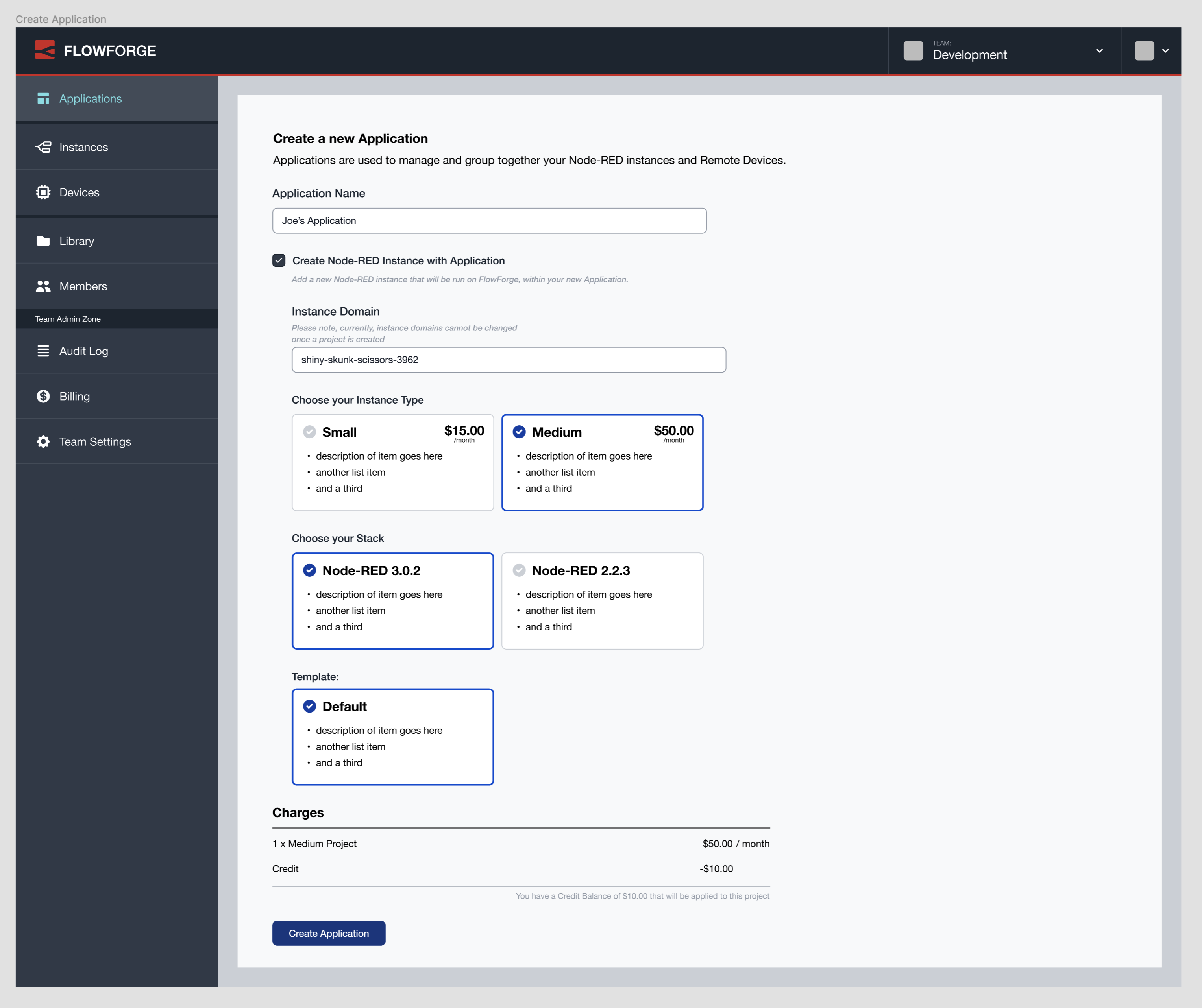 Feature Introduce A Way To Create An Application Without An Instance
