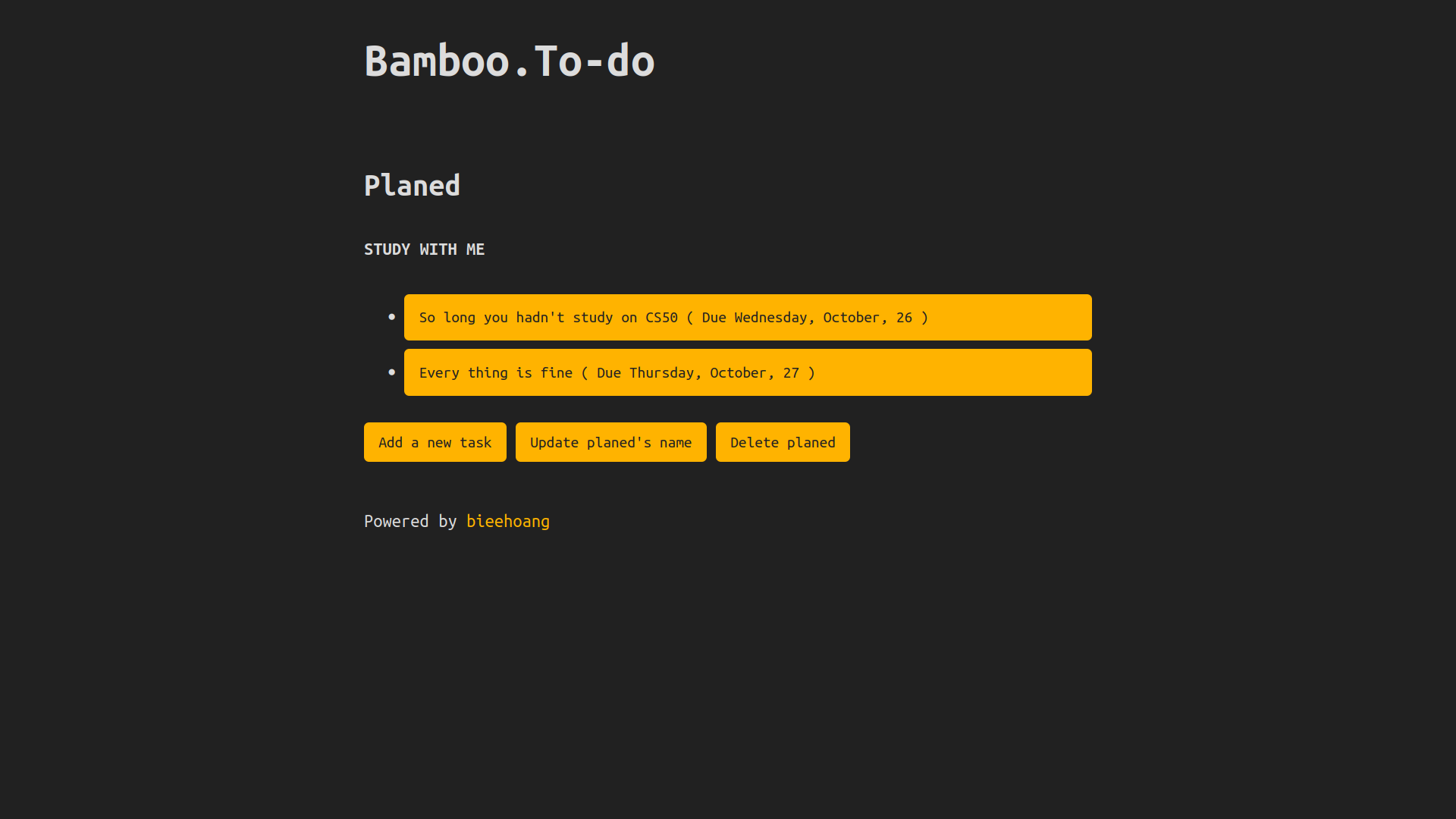 GitHub - Qiese/django.bamboo_todo: An project use for create plane, working, saving function to ...