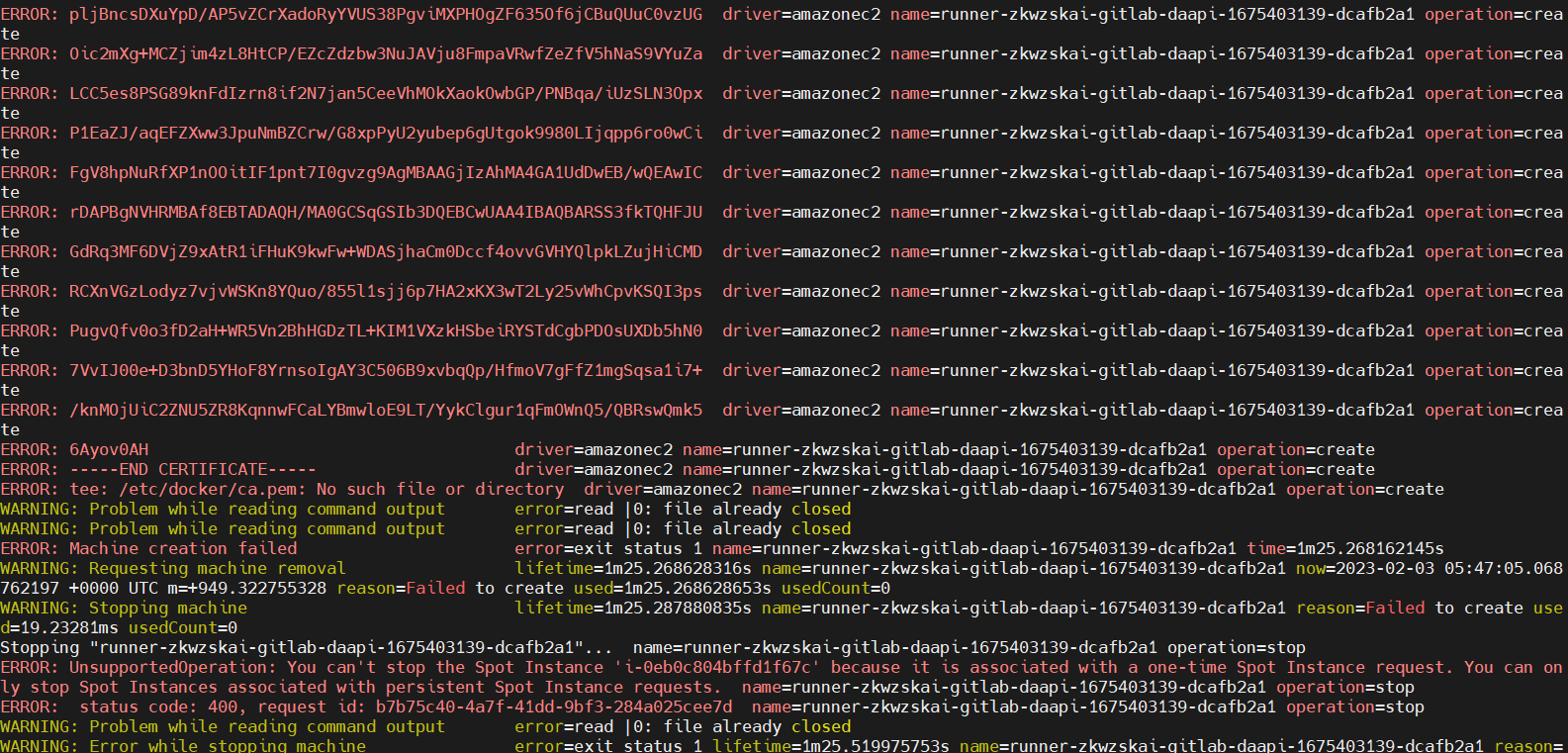 Failed To Create New Ec2 Instances Using Gitlab Runner · Issue 683 · Cattle Opsterraform Aws
