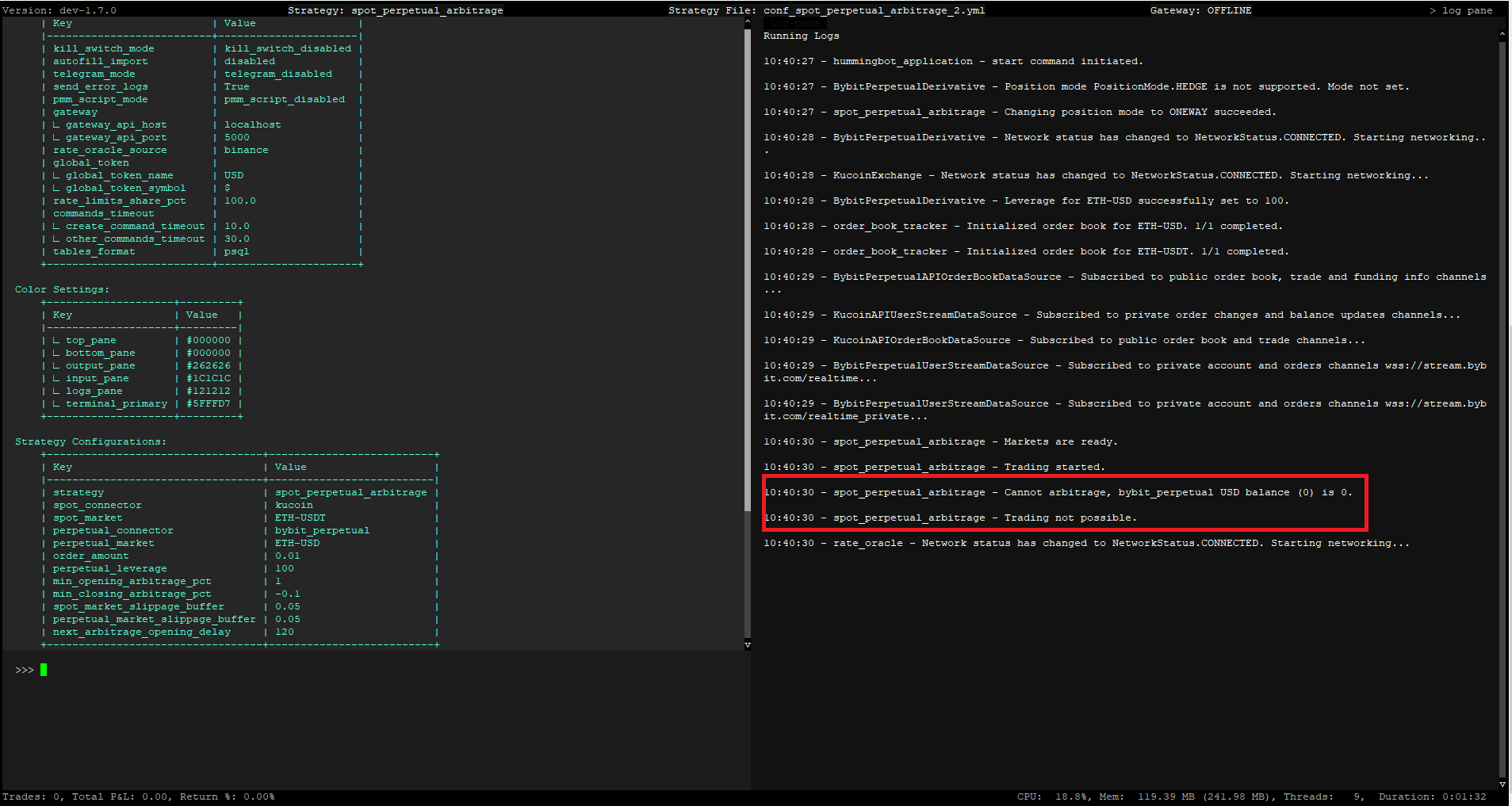 Bybit_Perpetual - Spot_perpetual_arbitrage Inverse markets Trading not ...