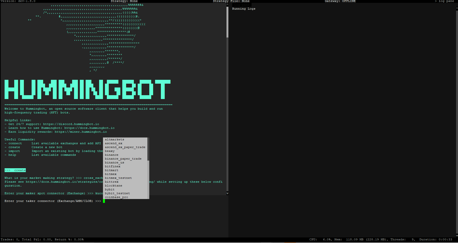 XEMM - Unable to use autocomplete for taker_connector field · Issue #5672 · hummingbot ...