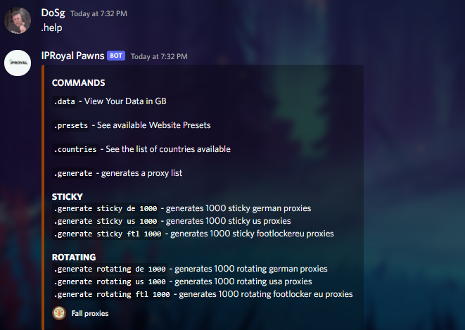 GitHub - DoSgStars/IPRoyalResellerProxyBot: Discord bot what will allow ...