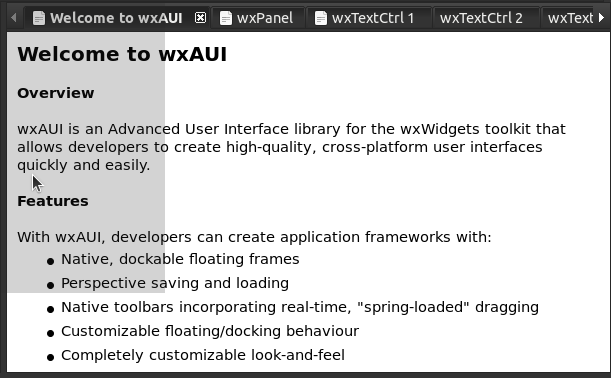 wxGTK/Wayland: Visual indicator of docking area with wrong position while dragging a ...
