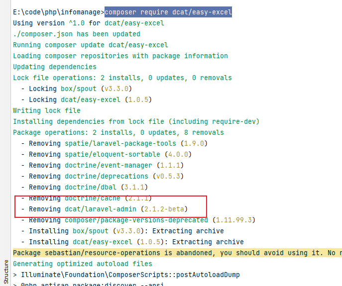Composer 无法同时安装 easy-excel · Issue #1475 · jqhph/dcat-admin · GitHub