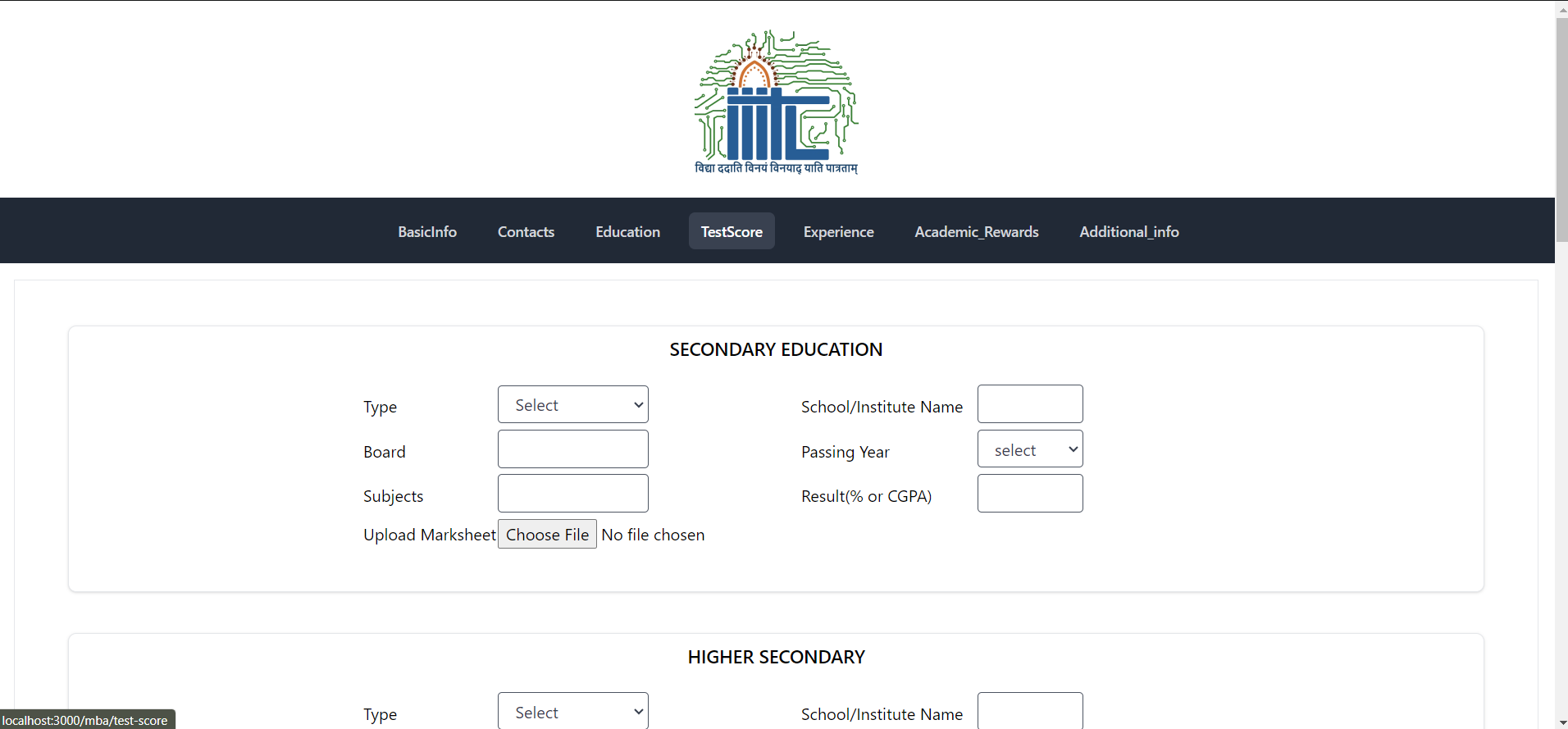 GitHub - shivi11g/Web-portal: Developed the Web Portal for PG Admissions in IIIT Lucknow while ...