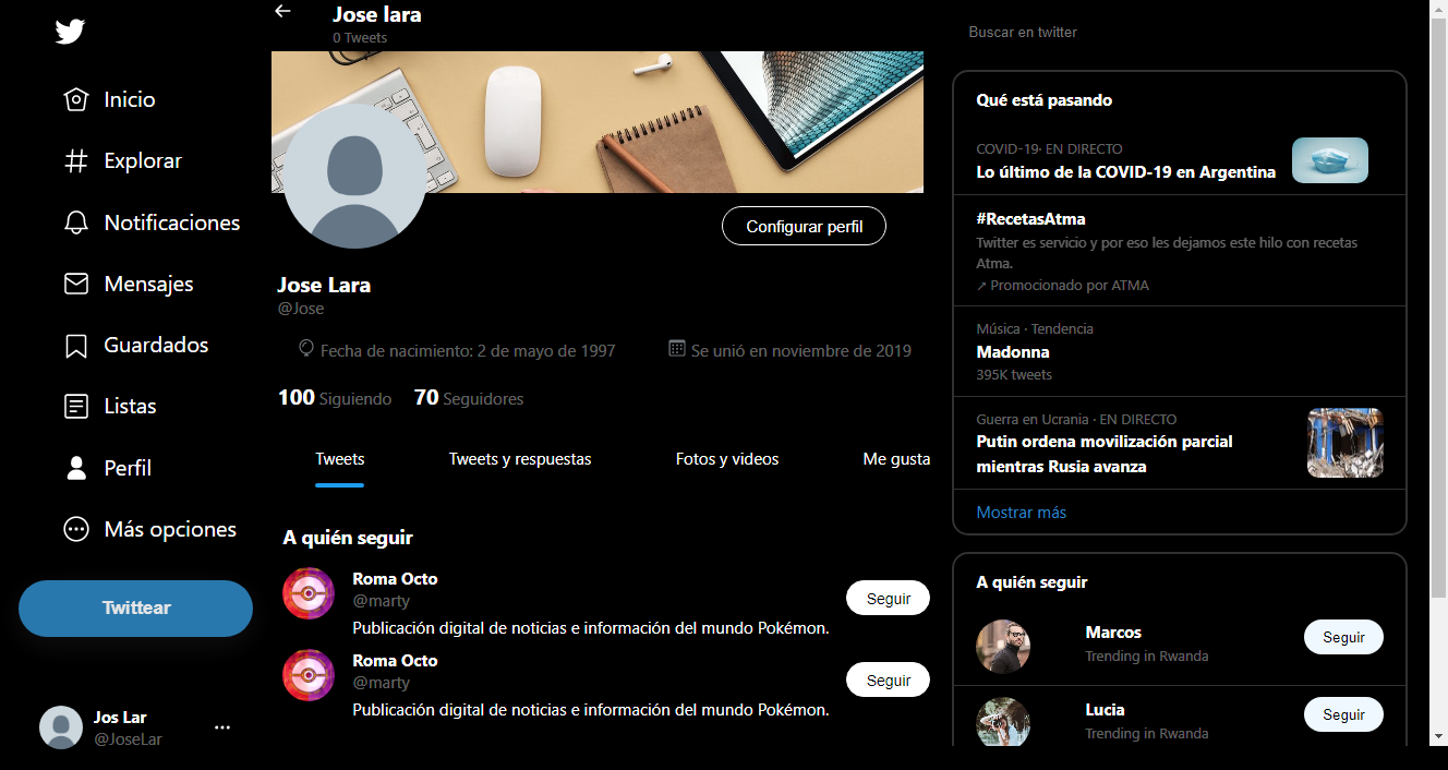 GitHub - josseLara/React-JS-Twitter-Front-End-