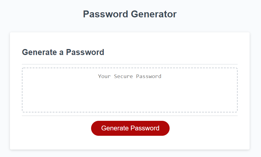 GitHub - Chris4562022/Password-Generator: JavaScript Password Generator