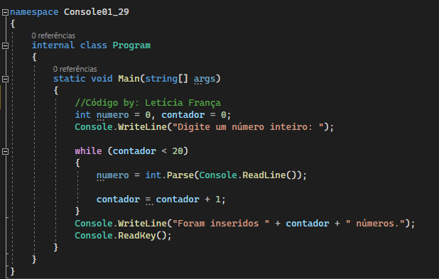 GitHub - LeticiaSFranca/Projetos-CSharp