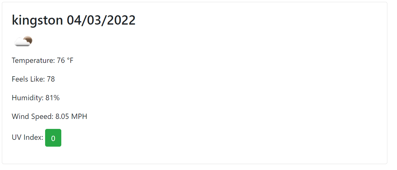 GitHub - SierraDavis2000/Weather-Dashboard