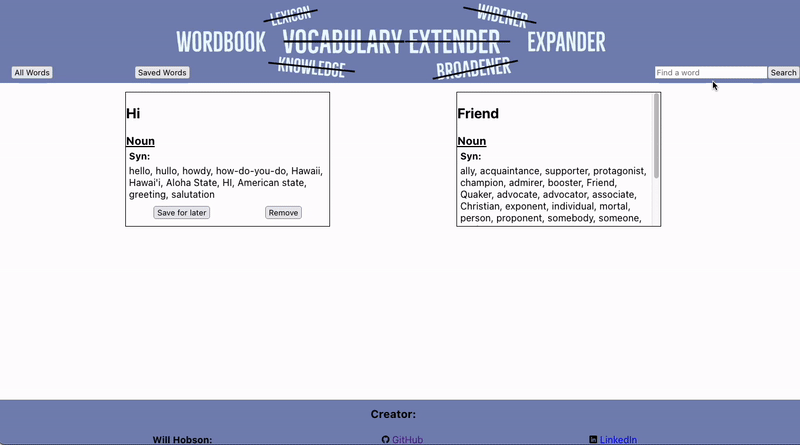 GitHub - willhobson85/vocabulary-extender: Turing module 3 showcase project