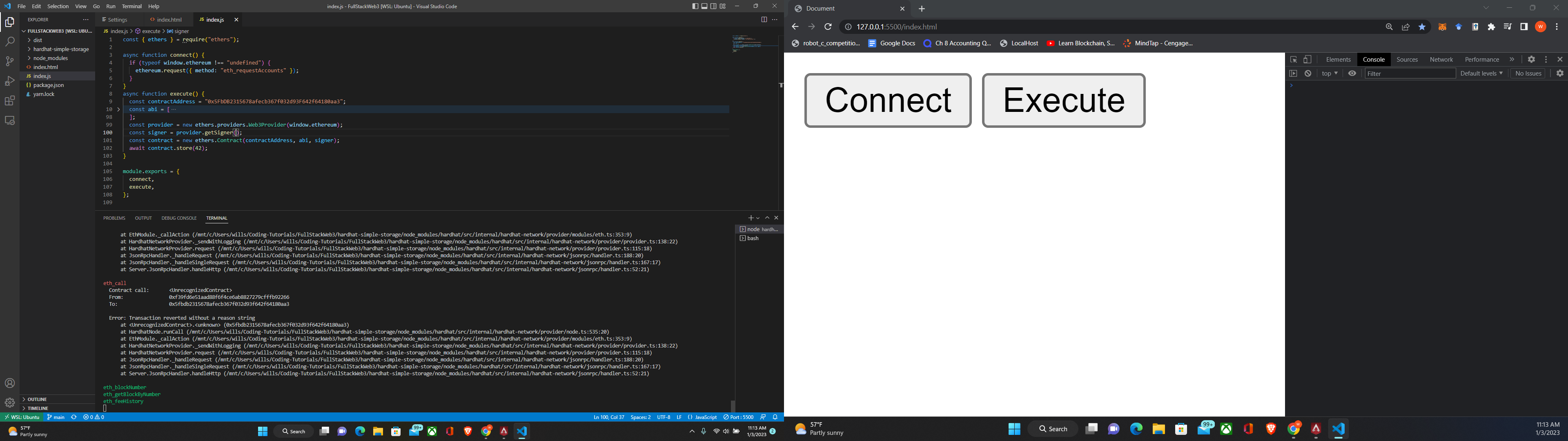 Connect Smart Contract To Metamask Final Step Confusion · Smartcontractkit Full Blockchain
