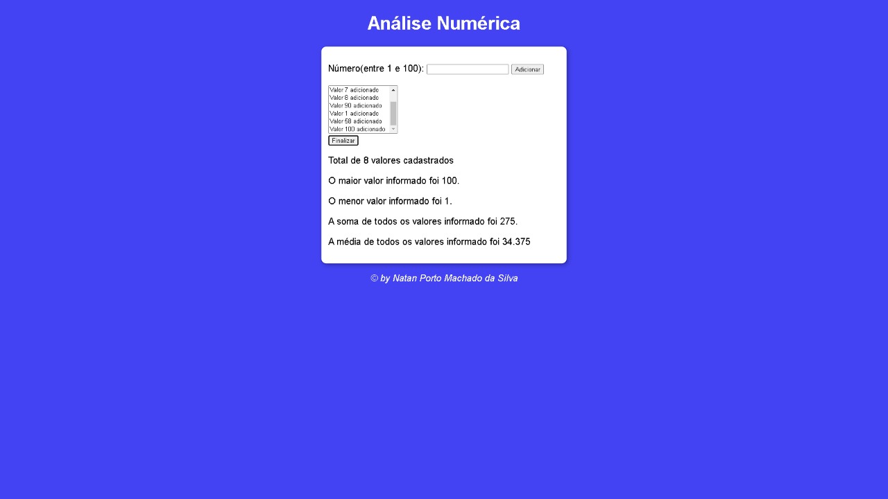 GitHub - Natanssilva/contador-e-analise-lista-de-numeros: Projeto com ênfase em javascript